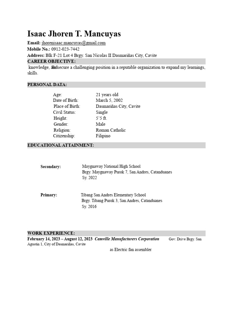 RESUME 2024docx | PDF