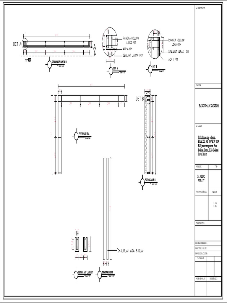 Detail Acp (Kantor Kalimalang) | PDF