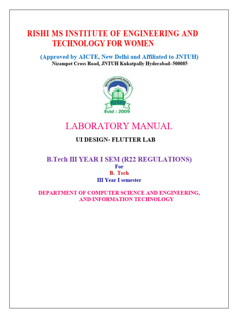 Flutter Manual | PDF | Engineering | Science