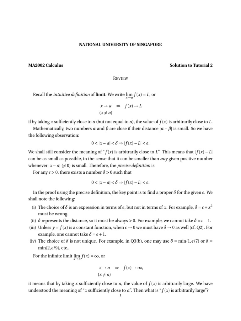 MA2002 Solution2 | PDF | Infinity | Analysis