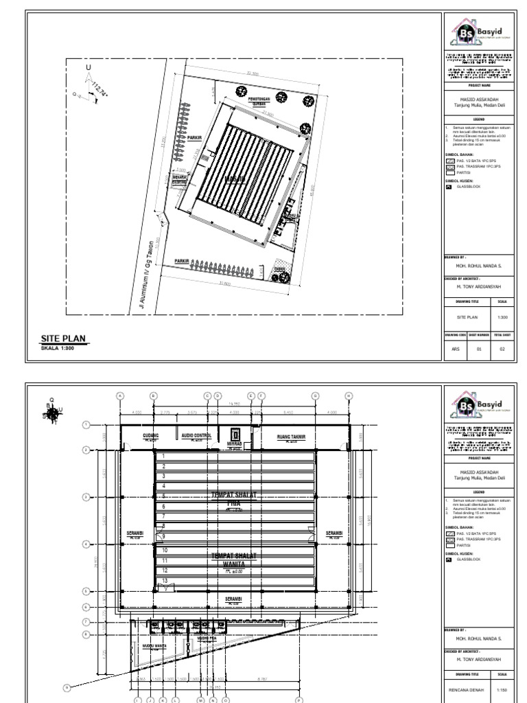 R5 Denah Masjid Assa'adah - Medan - 150224 | PDF