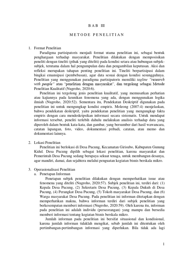 Contoh Bab Iii Metode Penelitian | PDF | Komputer