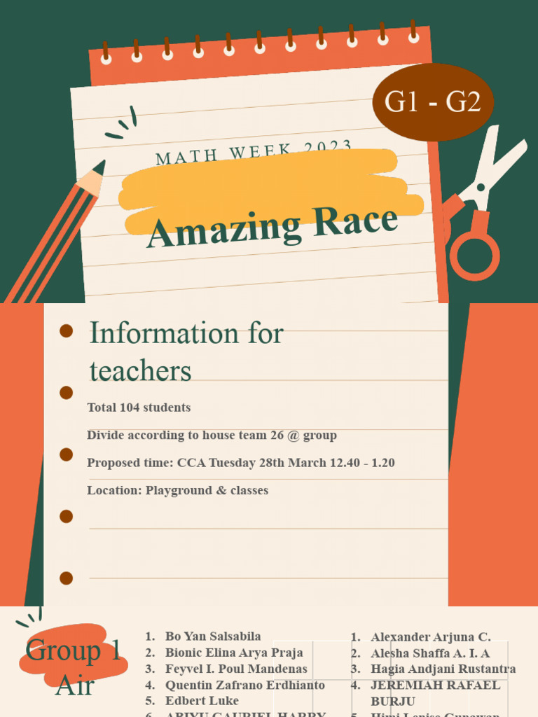 Amazing Race G1-2 | PDF