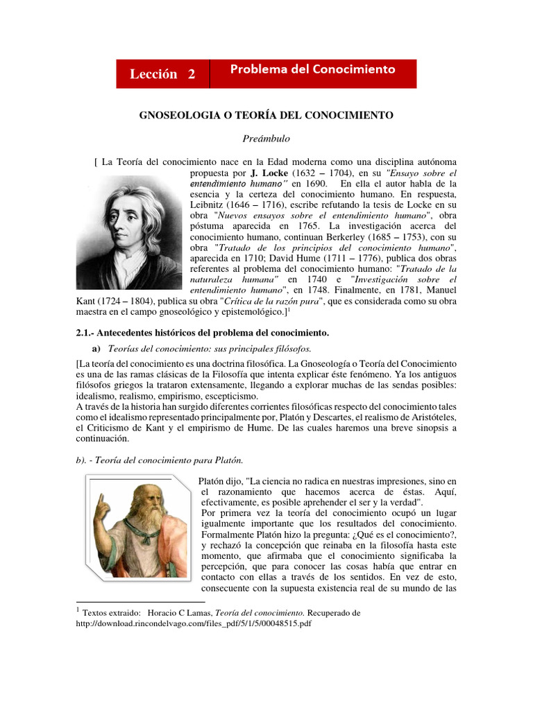 2.2 PDF 2da Unidad Separata de Teoria Del Conocimiento | PDF | Conocimiento | Empirismo