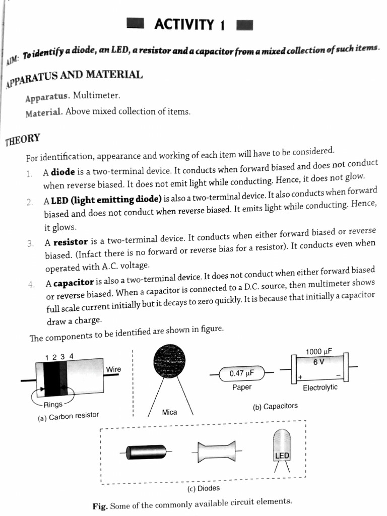 Activities | PDF | Capacitor | Diode