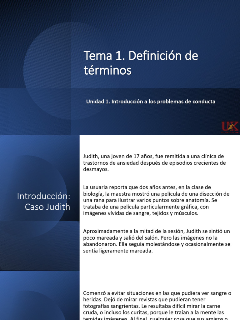 Tema 1. Definición de Términos | PDF | Sicología | Trastorno mental