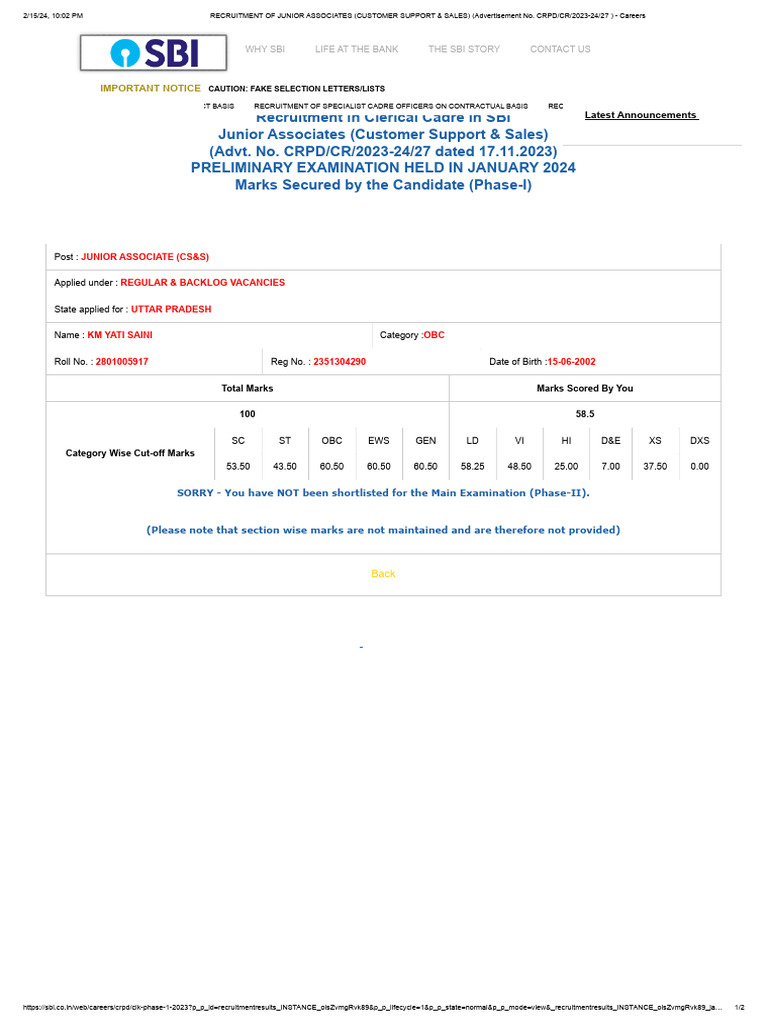 Recruitment of Junior Associates (Customer Support & Sales ...