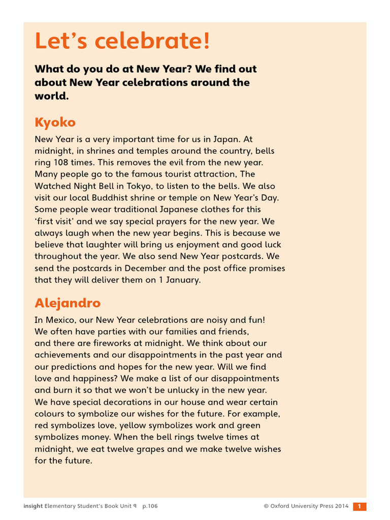 Global New Year Celebrations Explained | PDF