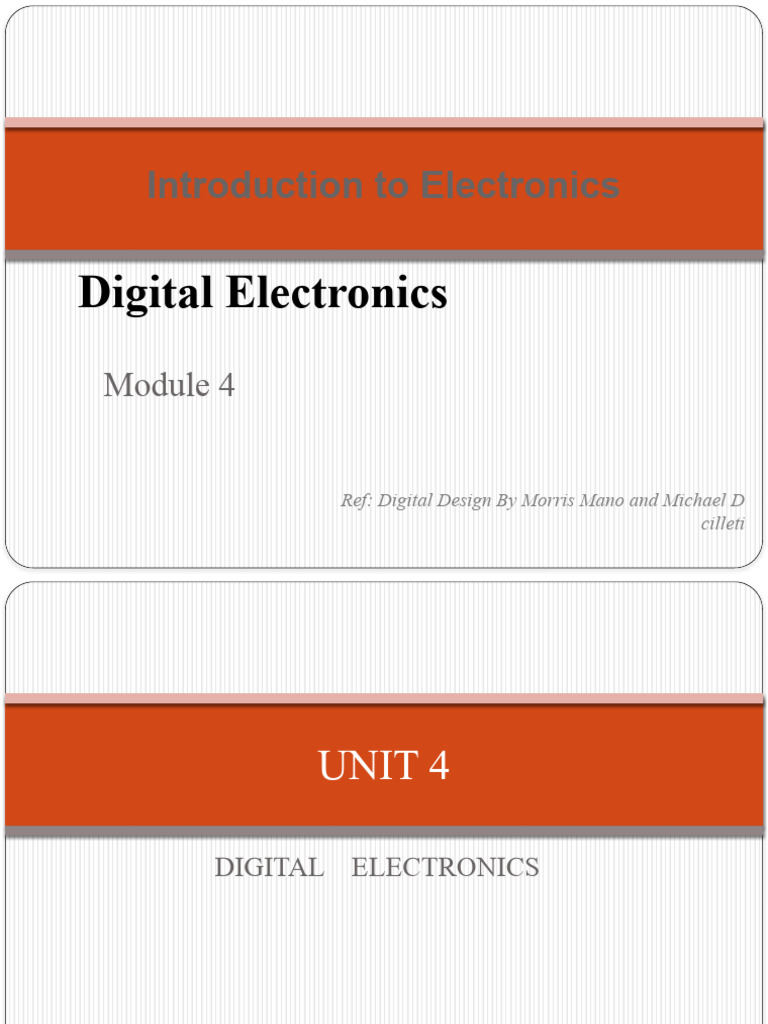 MODULE 4 - Digital Electronics | PDF | Logic Gate | Electronic Circuits MODULE 4 - Digital Electronics | PDF | Logic Gate | Electronic Circuits
