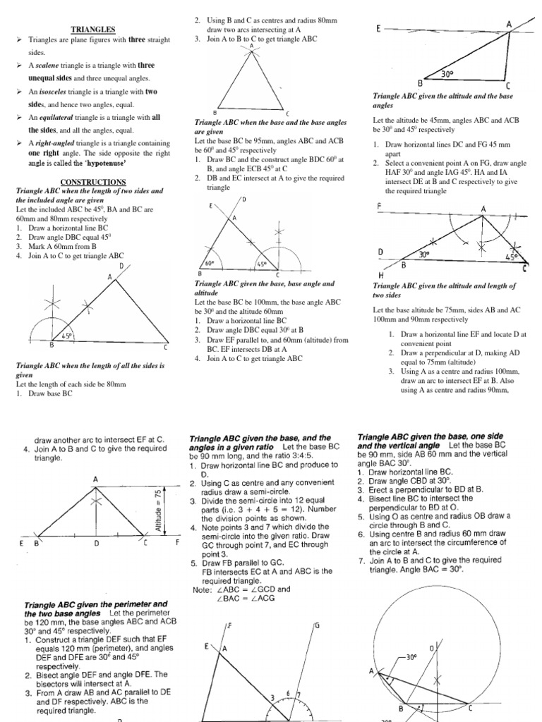 Triangles | Download Free PDF | Triangle | Classical Geometry
