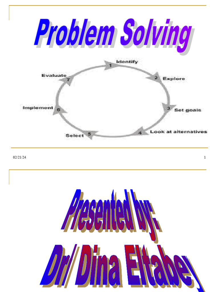 Problem Solving Steps and Goals Guide | PDF | Intelligence | Learning