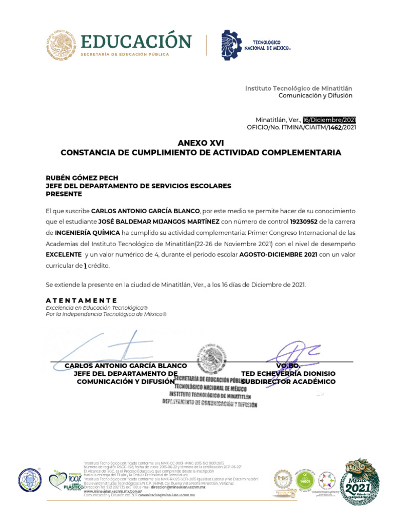 Creditos - Complementarios - Bien (1) - 1462 | PDF