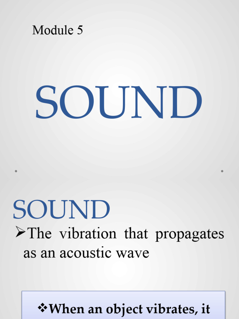 SOUND | PDF | Sound | Waves