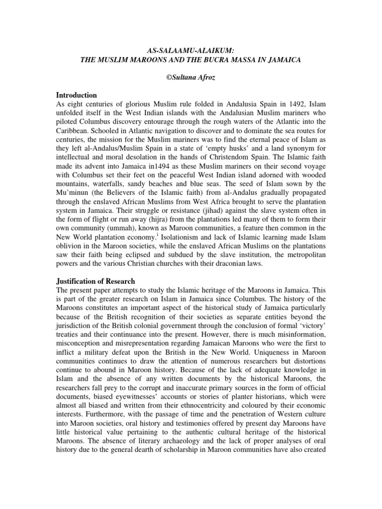 Jamaica Maroons | PDF | Atlantic Slave Trade | God