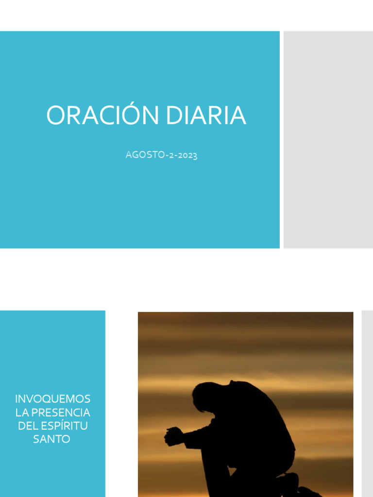 Oración - Diaria - 2 de Agost | PDF | Oración | Jesús