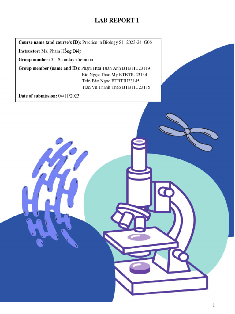 Lab Report 1 | Download Free PDF | Cell (Biology) | Osmosis