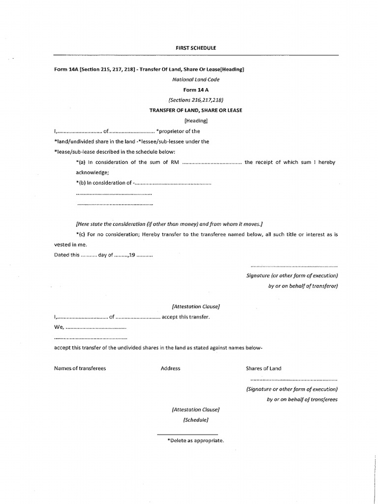 First Schedule of Form 14A, 19B & 19G | PDF