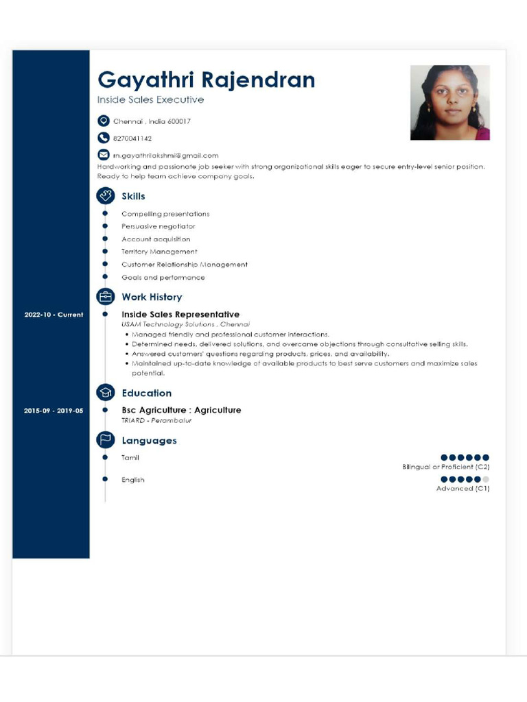 Resume Gayathri Rajendran | PDF