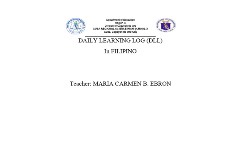 DLL Cover Page | PDF