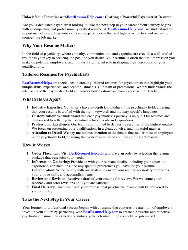 Psychiatric Nurse Resume | PDF | Nursing | Psychiatry Psychiatric Nurse Resume | PDF | Nursing | Psychiatry
