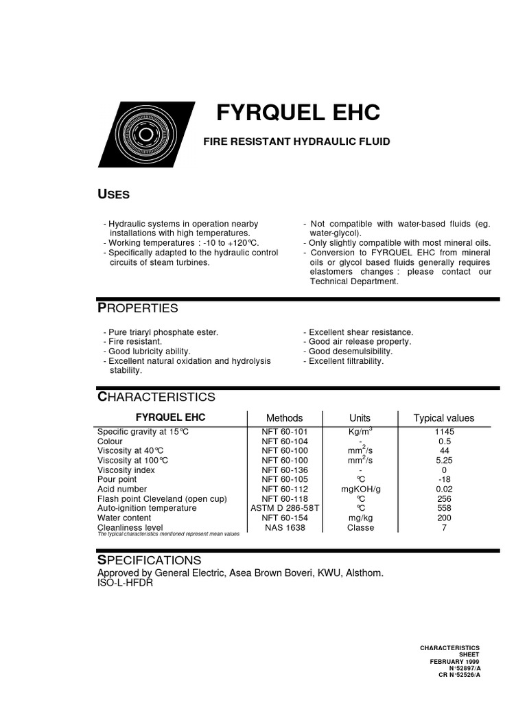 Fyrquel Ehc 52897a | Download Free PDF | Chemistry | Applied And ...