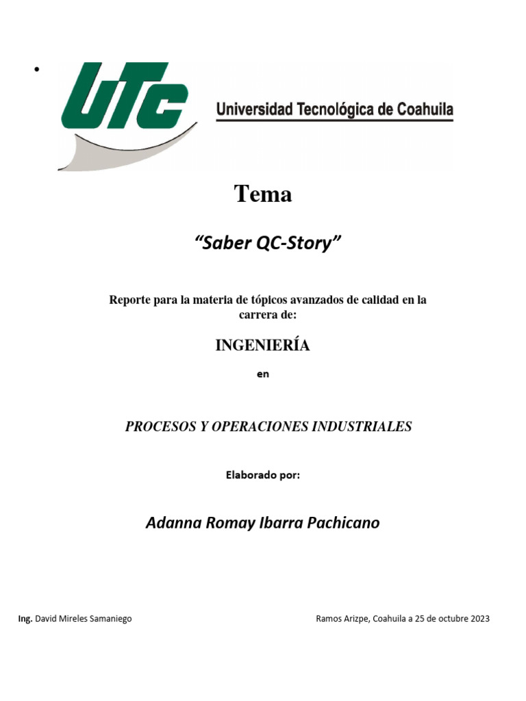 QC Story: Metodología de 7 Pasos | PDF | Calidad (comercial) | Business