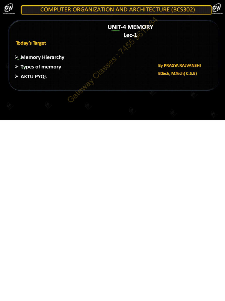 Coa 4 | PDF | Cpu Cache | Computer Data Storage