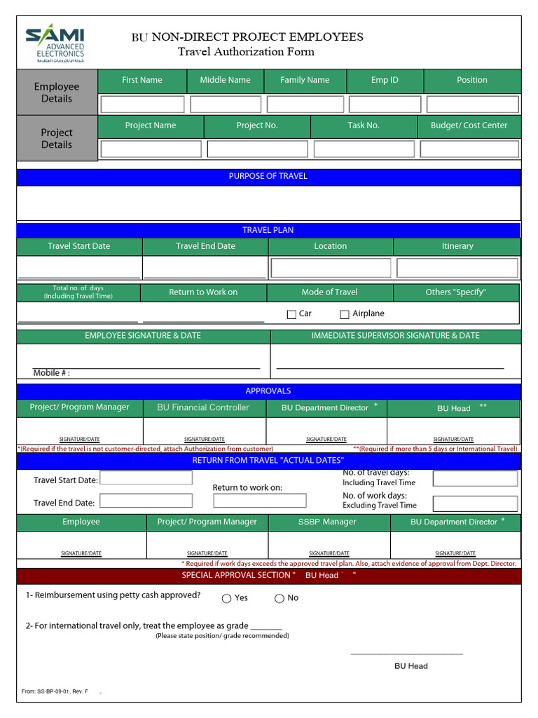 TA Form - Format | PDF