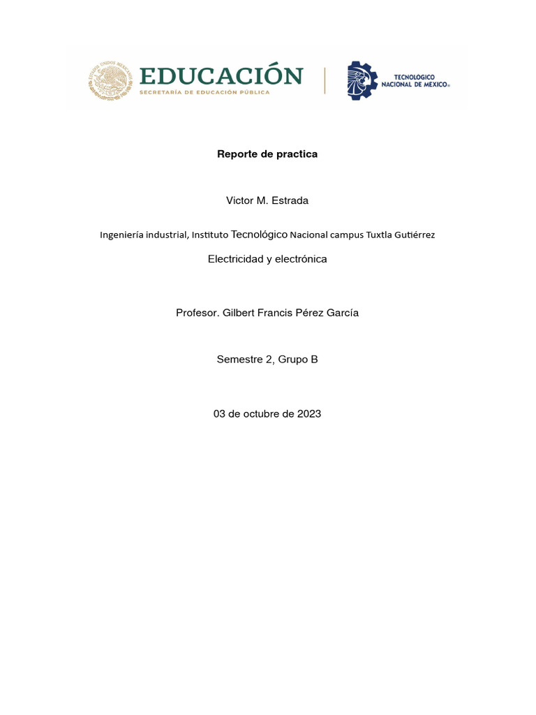 Reporte de Practica | PDF | Arduino | Diodo emisor de luz