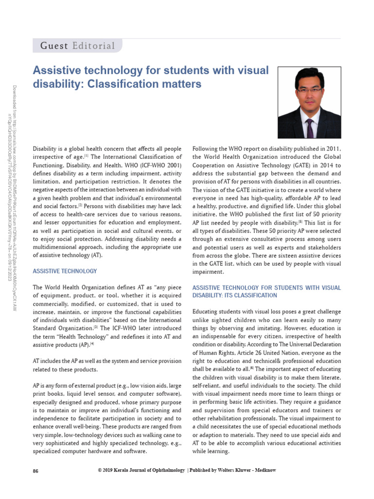 Assistive Technology For Students With Visual.2 | PDF | Visual Impairment | Disability