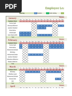 Annual Leave Planner Template | PDF | Annual Leave | Labor