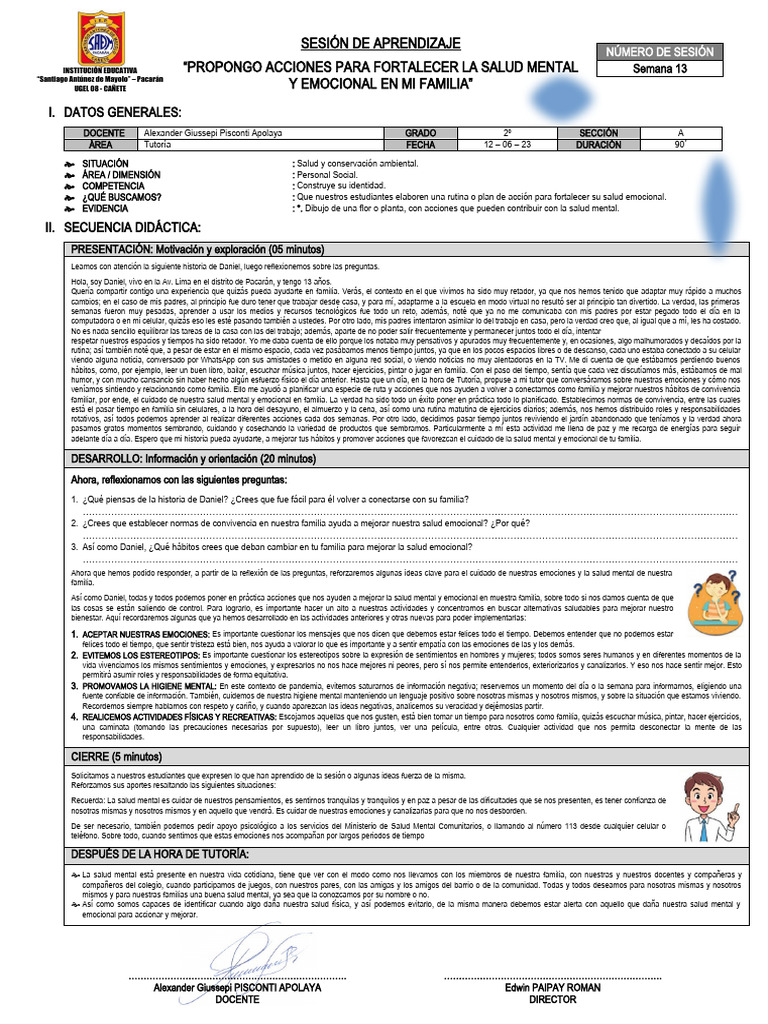 Fortaleciendo la Salud Mental Familiar | PDF | Las emociones | Mente