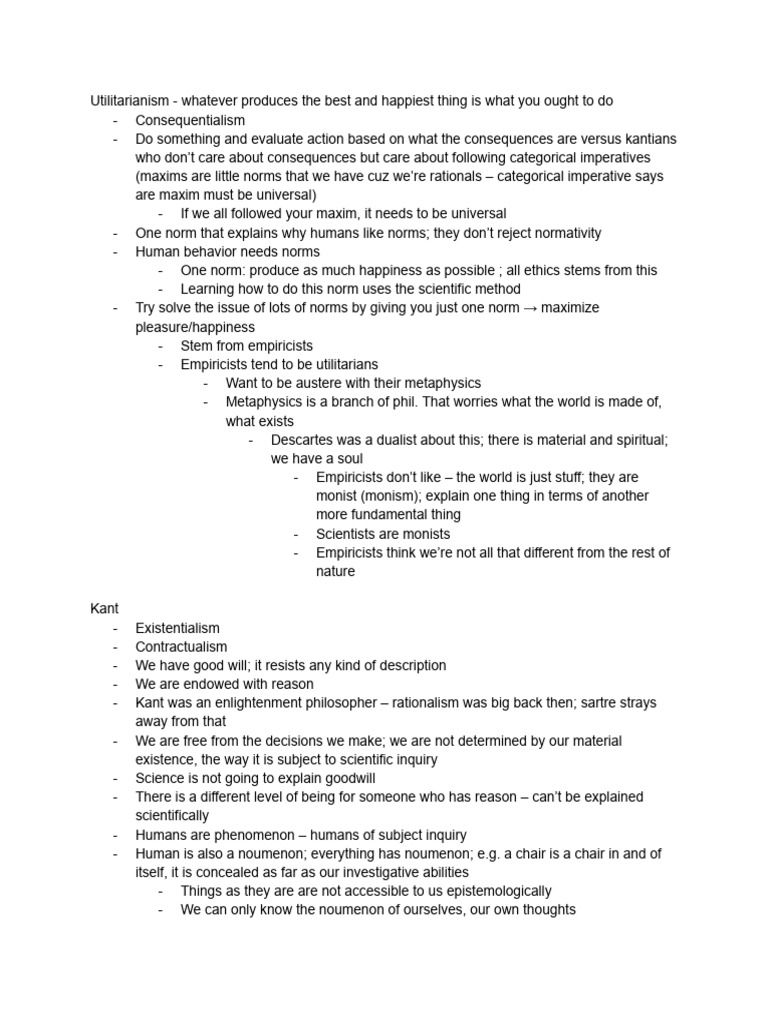Human Agency in Ethical Theories | PDF | Rationality | Reason