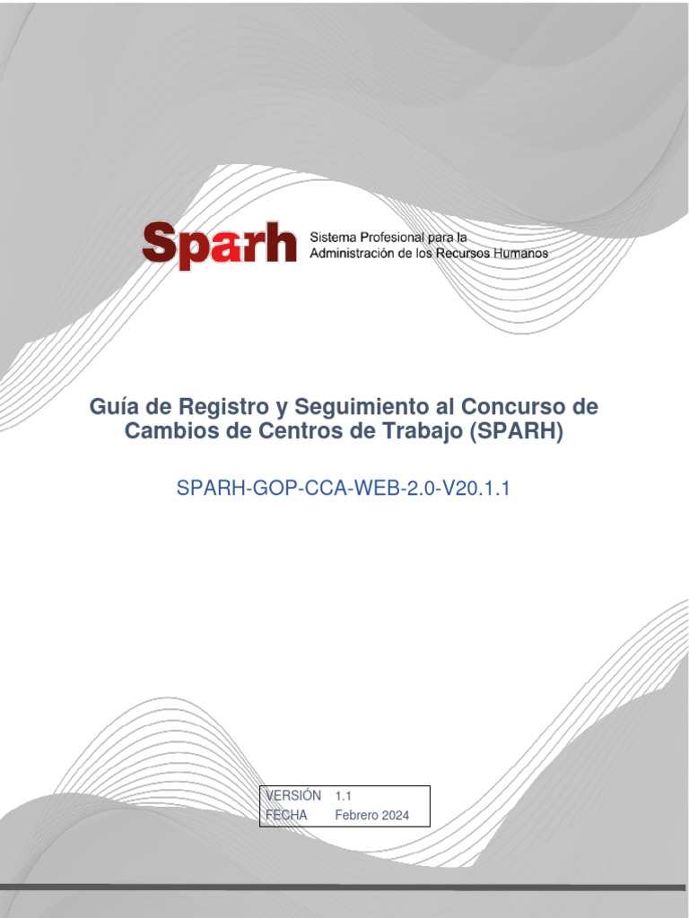 Guía SPARH 2024: Registro de Cambios | PDF | Contraseña | Archivo de ...