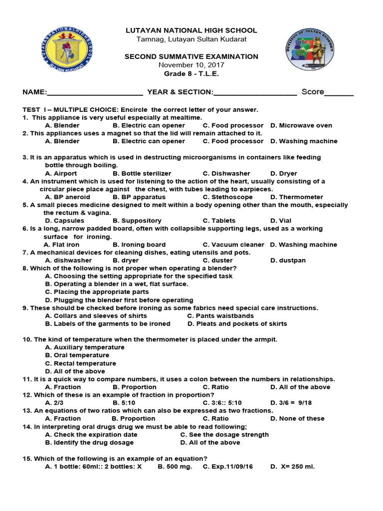 2nd Periodical Exam - YAMEX | PDF | Home Appliance | Manufactured Goods