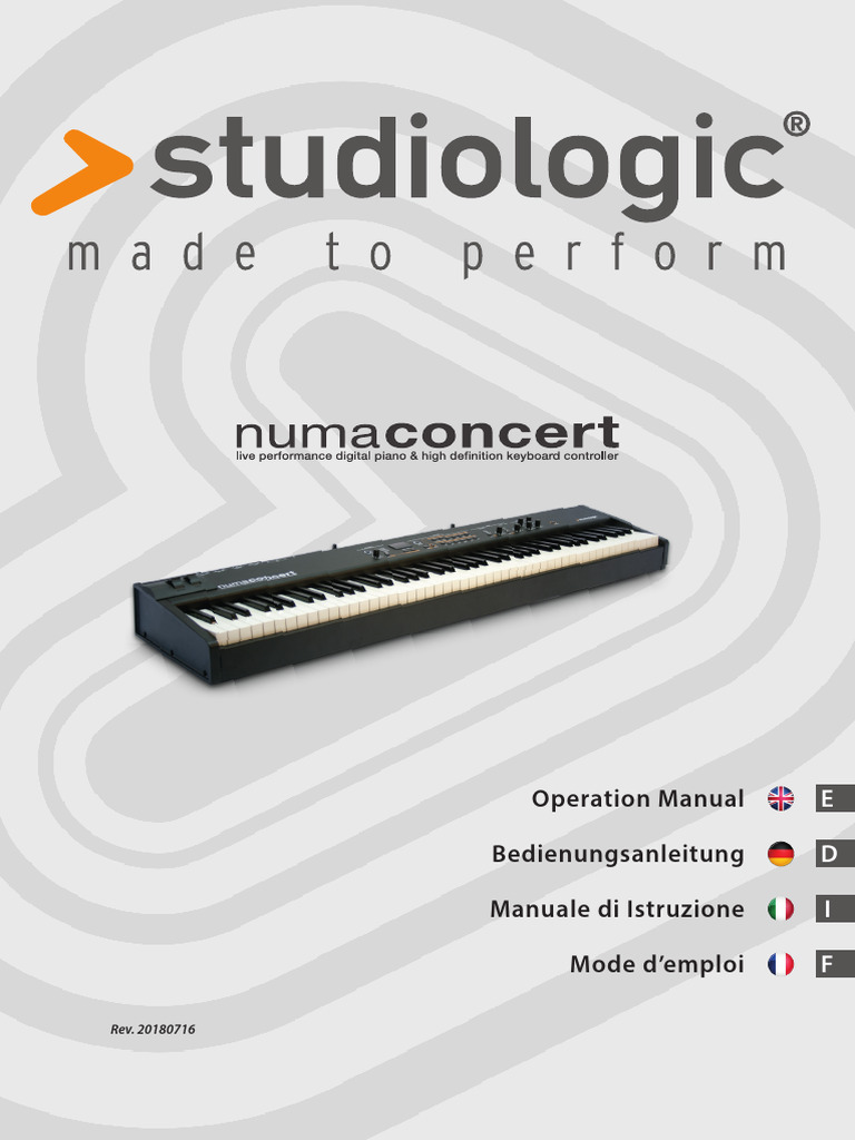 NumaConcert Manual | PDF | Piano | Usb