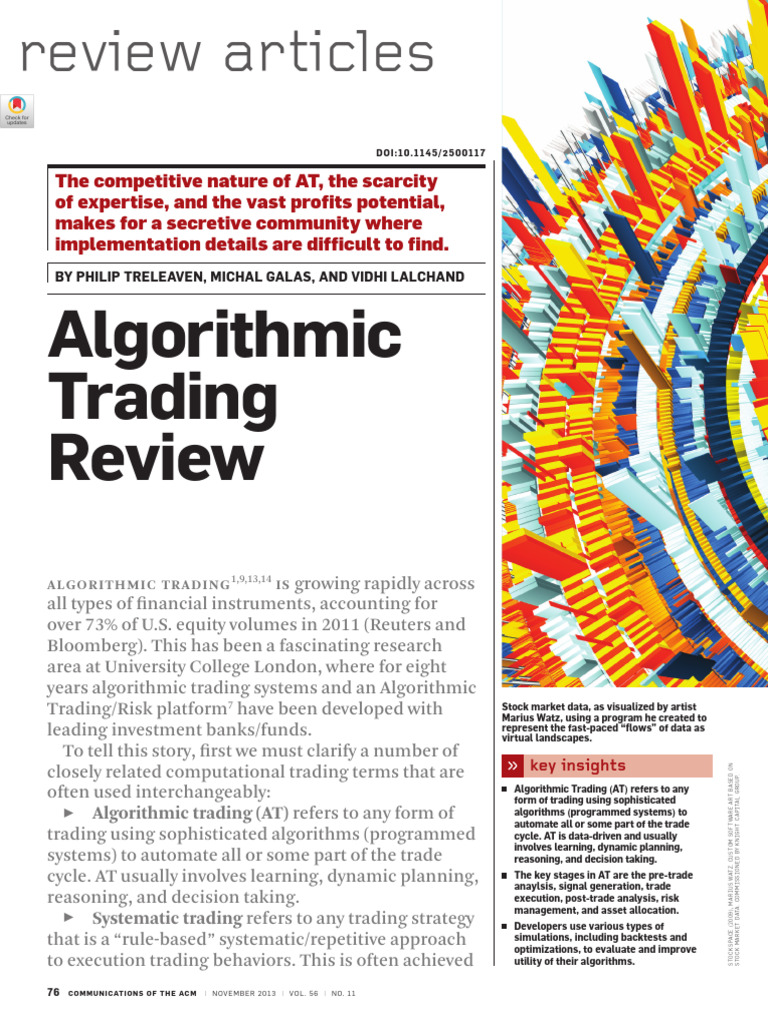 AlgoTrading Review | PDF | Value At Risk | Algorithmic Trading