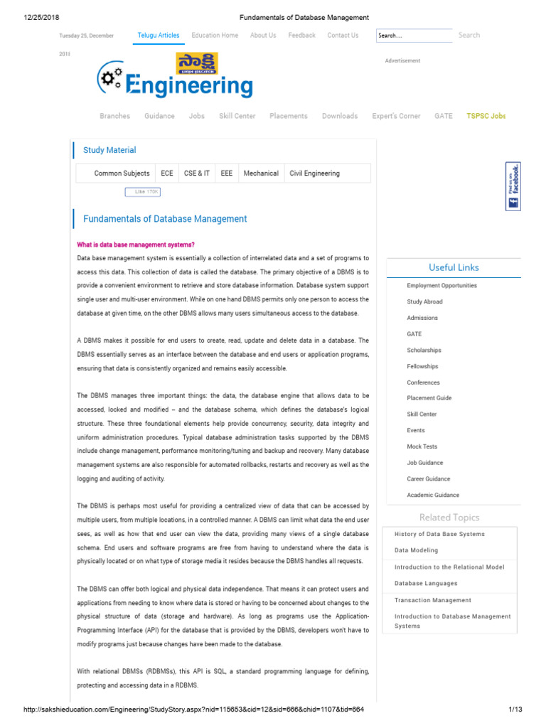 Fundamentals of Database Management | Download Free PDF | Databases | Data Model