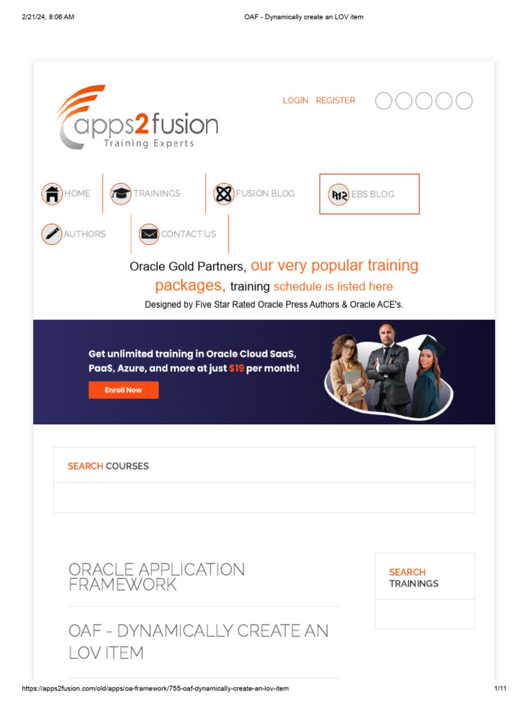 Oaf Dynamically Create An Lov Item Pdf Computing Software