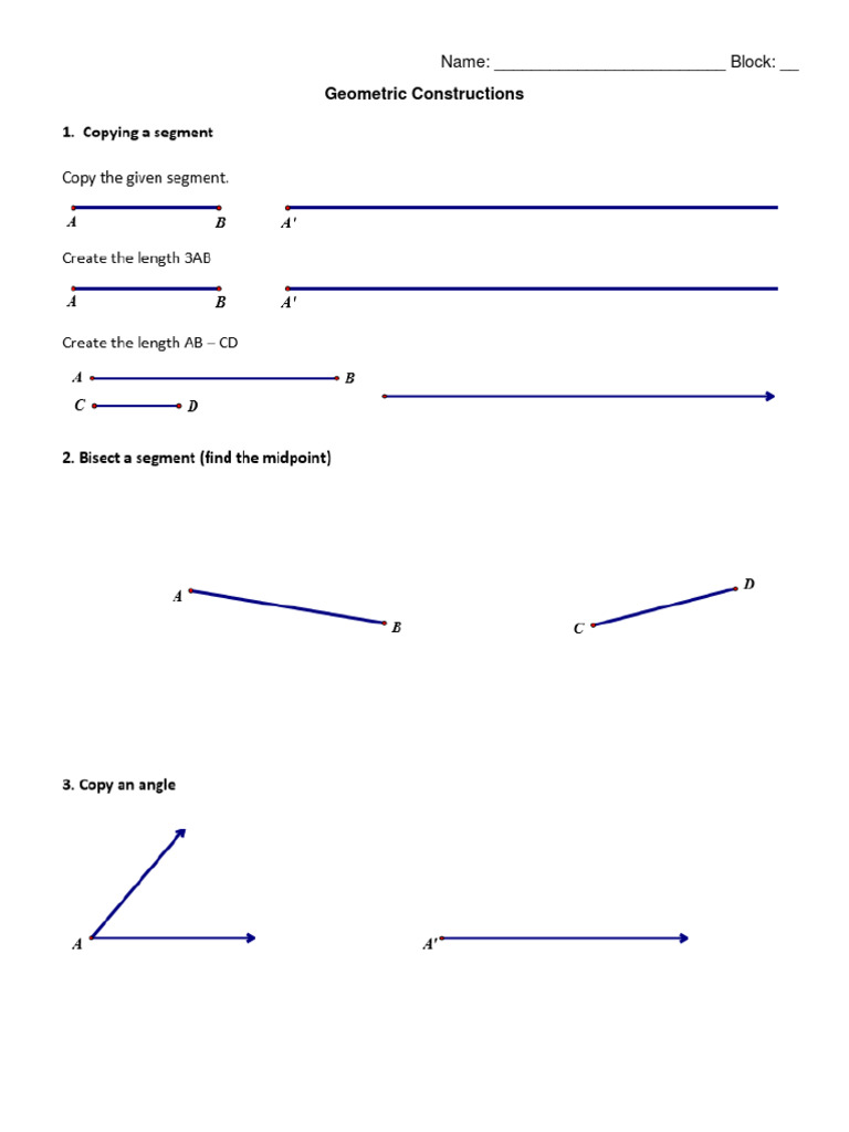 Geometry Constructions 19 | PDF | Triangle | Perpendicular