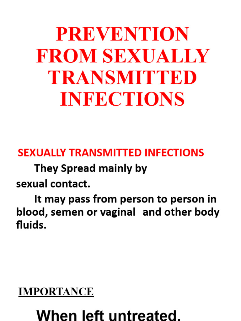 Prevention From Sexually Transmitted Infections | PDF | Sexually ...