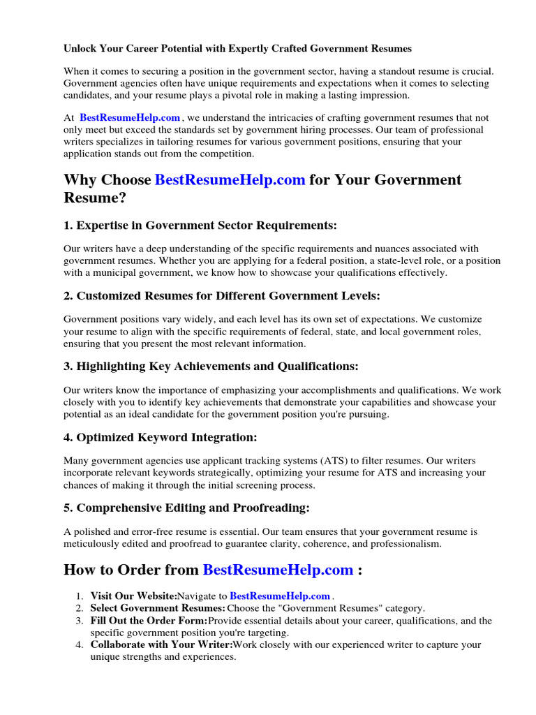 Government Resumes Selection Criteria | PDF | Résumé | Subscription ...