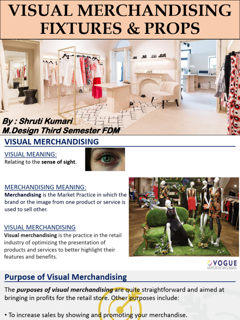 VM Fixtures&props Shruti PPT | PDF | Merchandising | Clothing