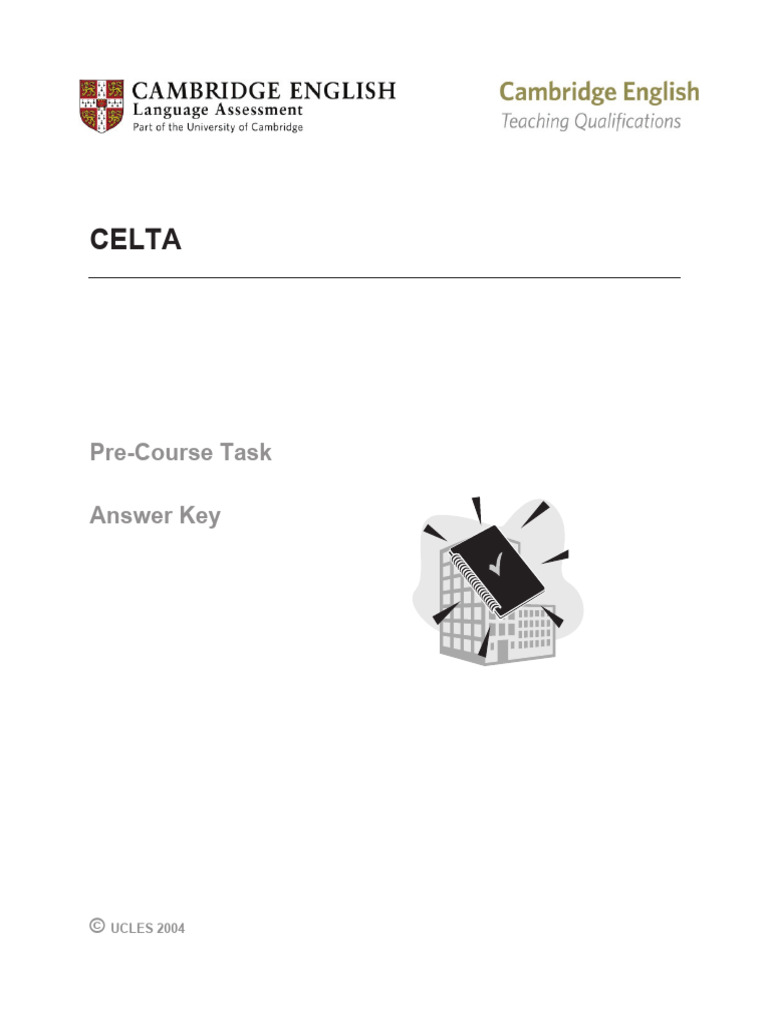 CELTA Precourse Task Key | PDF