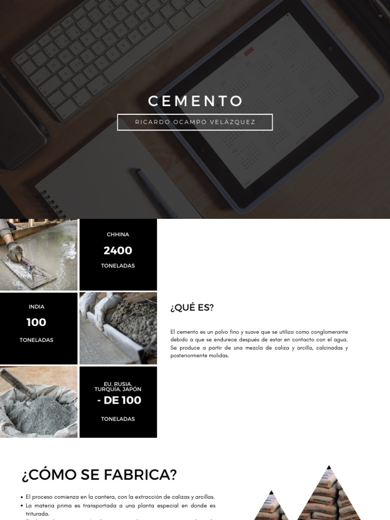 Fabricación Del Cemento | PDF | Cemento | Material compuesto