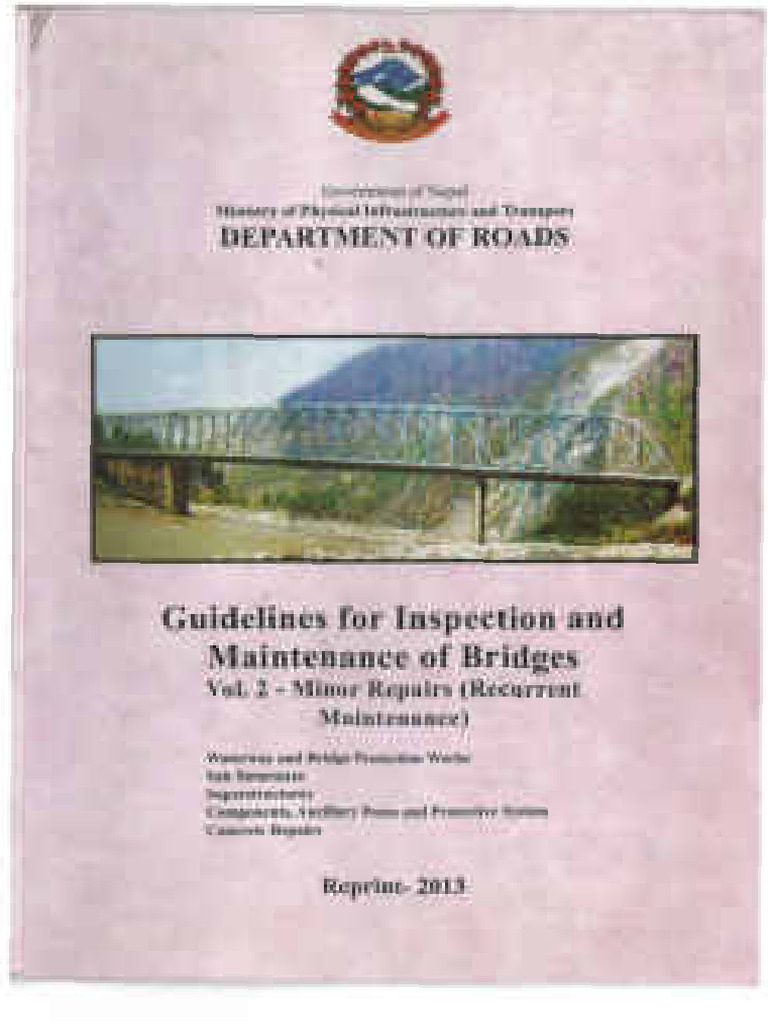 Guidelines For Inspection and Maintenance of Bridges Vol.2 - Minor ...