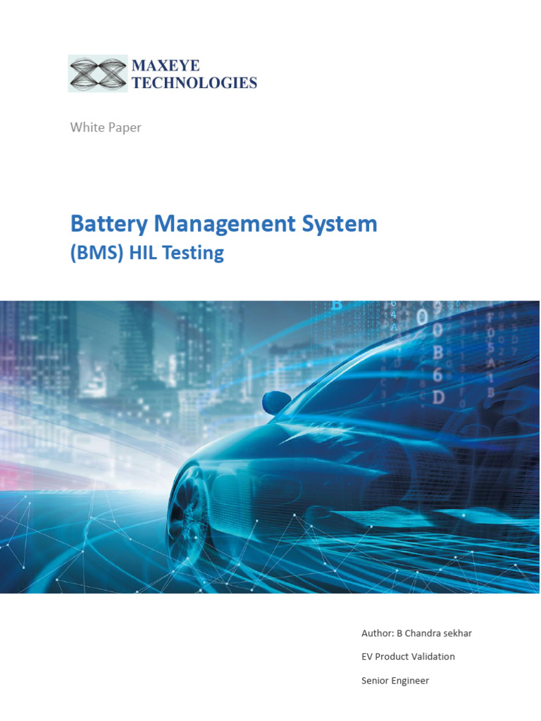 MaxEye BMS HIL Test System White Paper V1 2 | PDF | Rechargeable ...