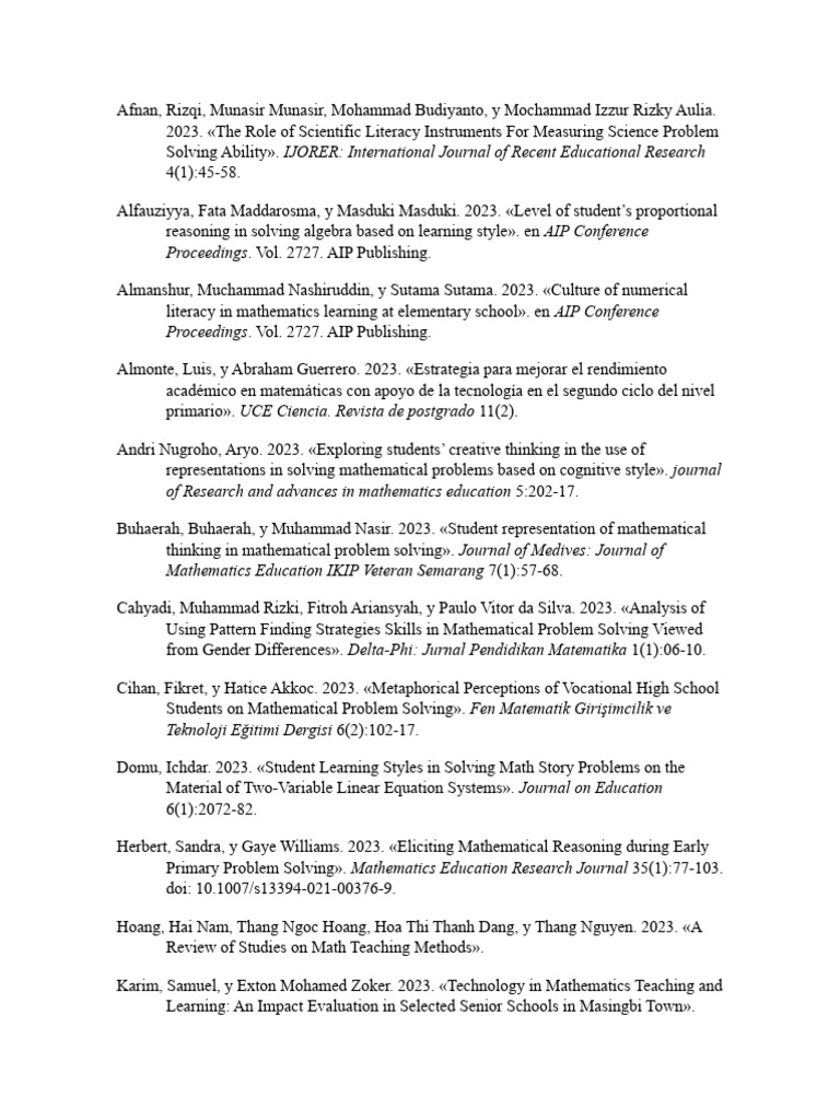 Lista de Referencias Bibligraficas | PDF | Neuroscience | Cognition