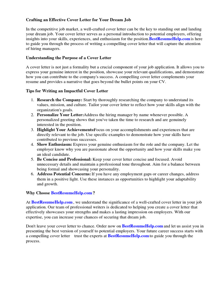 Writing A Cover Letter For Job Application | PDF | Résumé | Recruitment