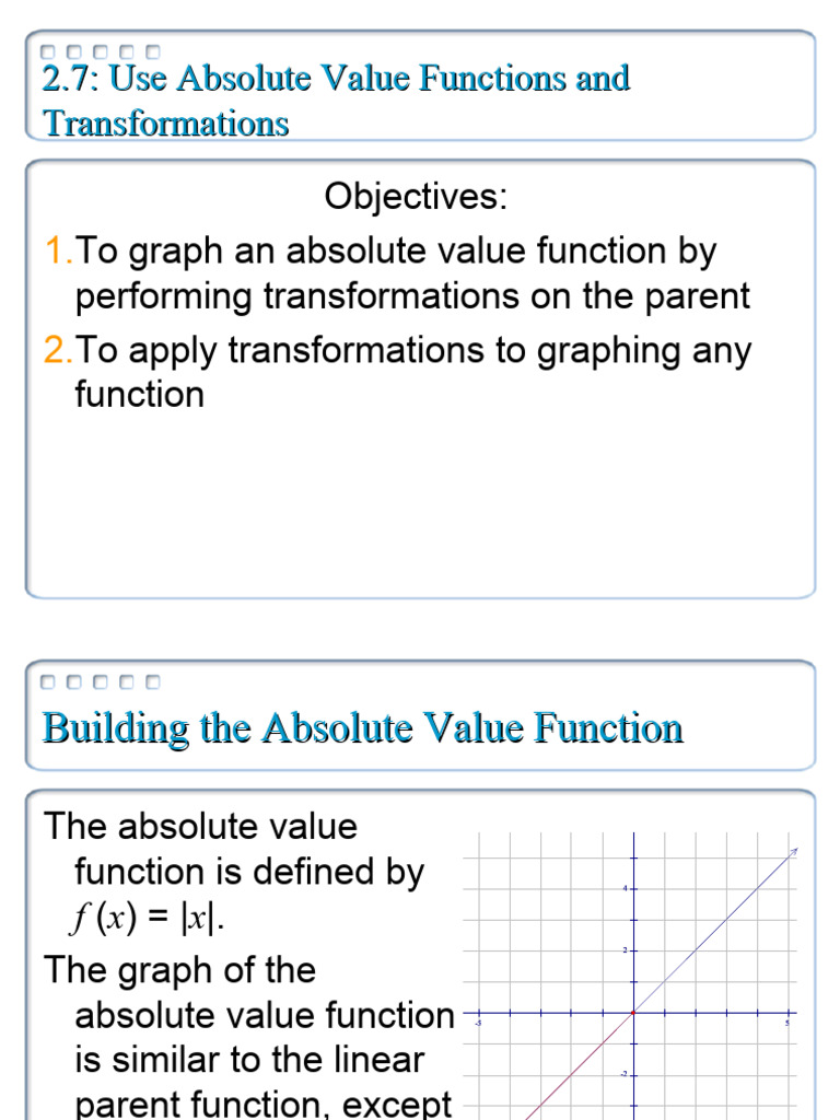 Absolute Value and Transformations | PDF | Cartesian Coordinate System ...